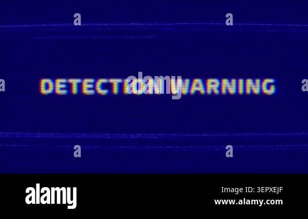 DETECTION WARNING Retro Text Intro Effects Stock Video Footage - Alamy