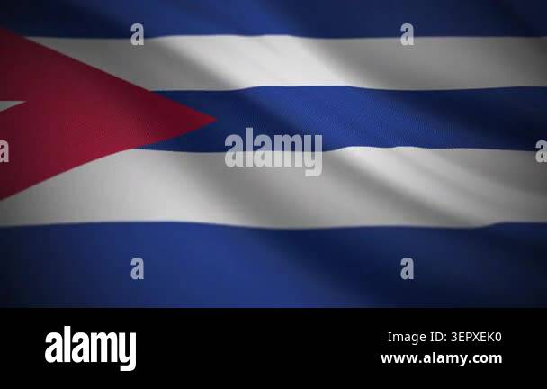 Cuba Flag Cloth Simulation Motion Graphics Stock Video Footage - Alamy