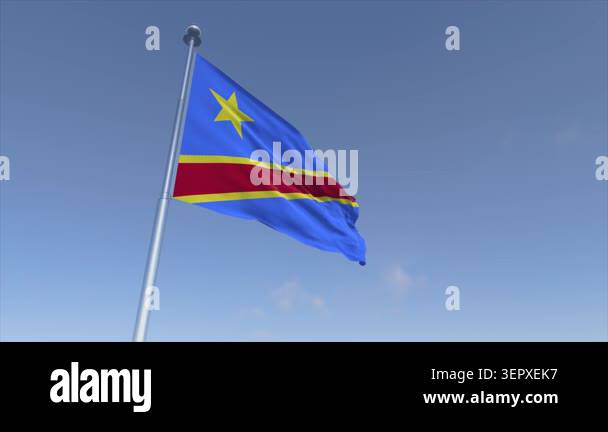 Congo Democratic Republic Flag Waving Animation Cinematic 4K Motion ...