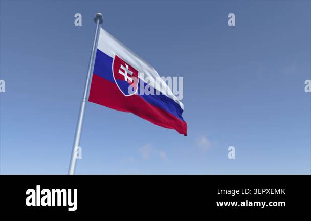 Slovakia Flag Waving Animation Cinematic 4K Motion Background Stock ...