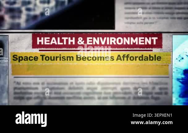 Space Tourism Becomes Affordable Stock Video Footage - Alamy