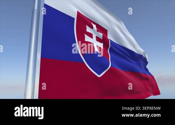 Slovakia Flag Background Broadcast Ready 4K Stock Video Footage - Alamy