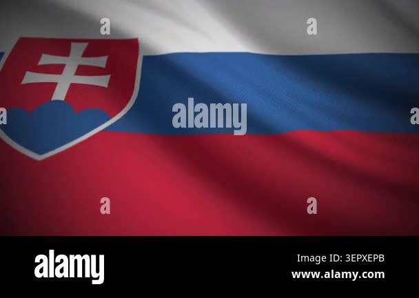 Slovakia Flag Cloth Simulation Motion Graphics Stock Video Footage - Alamy