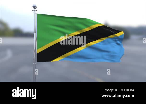 Tanzania Flag Waving Animation Cinematic 4K Motion Background Stock ...