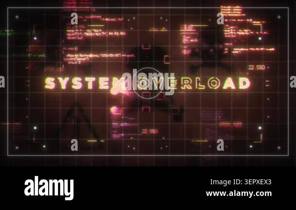 SYSTEM OVERLOAD trendy hacking and cybersecurity words Stock Video ...