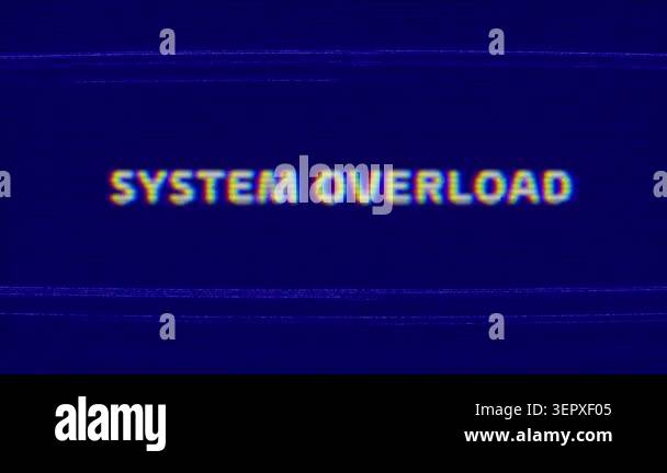 SYSTEM OVERLOAD Retro Text Intro Effects Stock Video Footage - Alamy