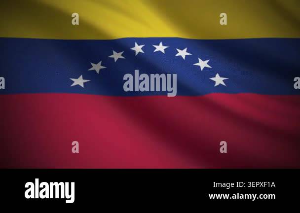Venezuela Flag Cloth Simulation Motion Graphics Stock Video Footage - Alamy
