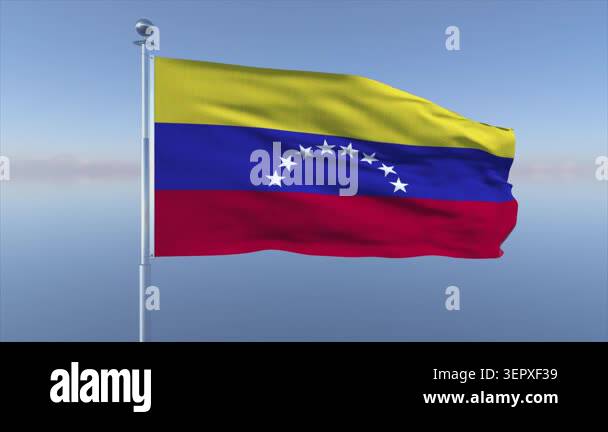 Venezuela Flag Waving Animation Cinematic 4K Motion Background Stock ...