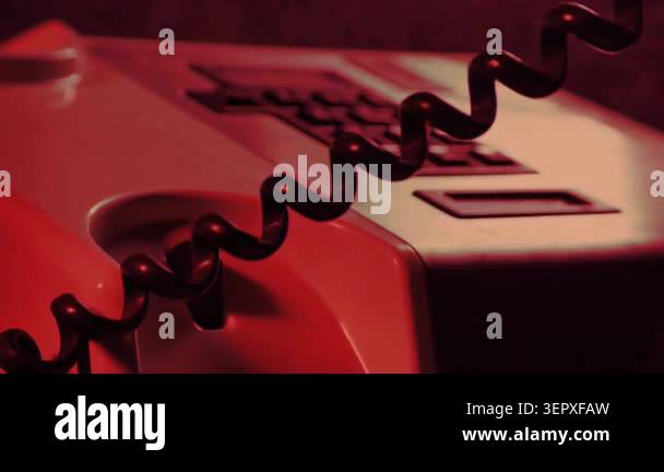 Red Alert Flashing Light Phone Picked Up Or Put Down Stock Video ...