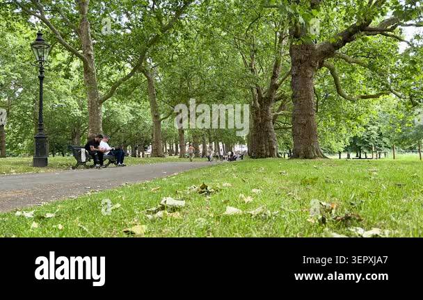 London / England - June 24, 2024: Timelapse shows people coming and ...
