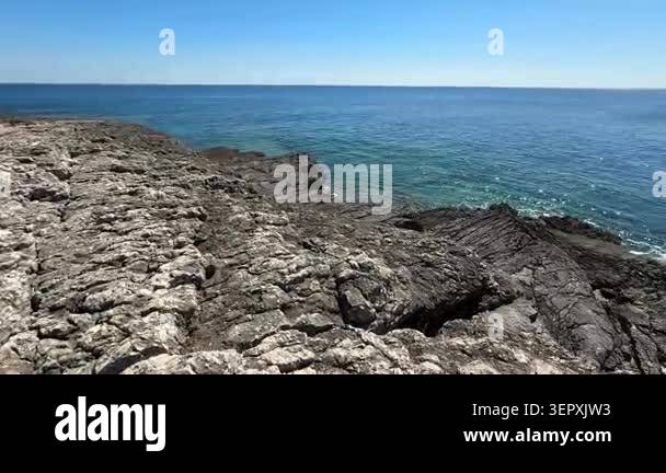 Scenic high cliffs above Velika Kolumbarica Beach and the famous ...