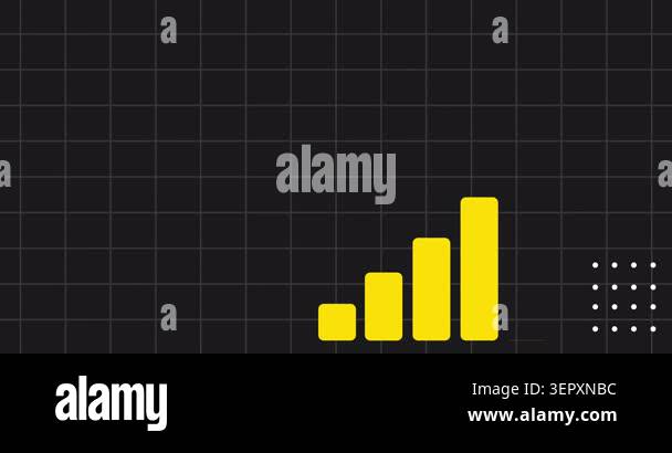 4K Business Growth Animation BG.Rising Stock Market Chart, Financial ...