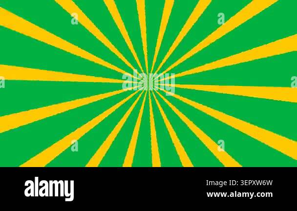 Vibrant green and yellow radial speed lines create an energetic and ...