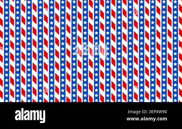 Vibrant patriotic pattern featuring red, white, and blue stripes with ...