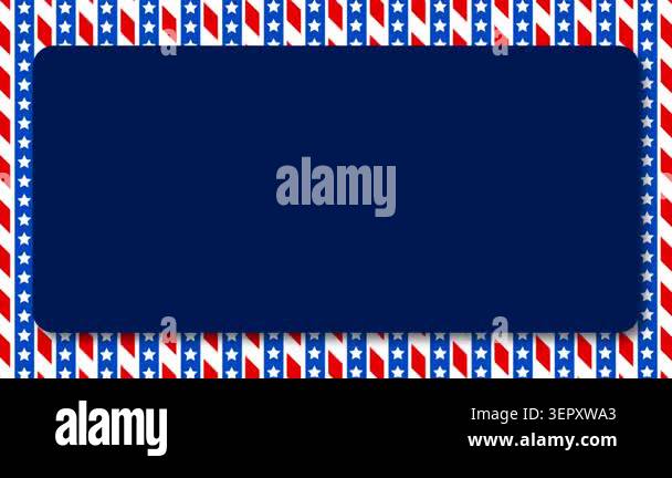 Decorative patriotic frame featuring American flag colors and patterns ...