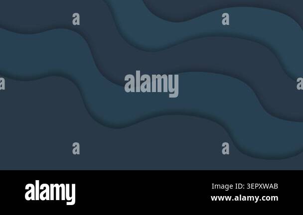 Dynamic abstract wavy layers in dark blue and teal, perfect for modern ...
