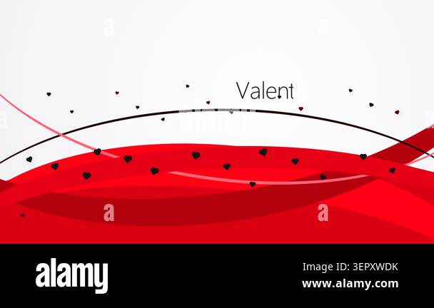 Dynamic abstract background animation featuring flowing red waves ...