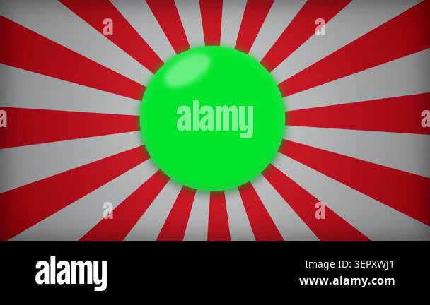 An animated background features a green screen circle over a pattern of ...
