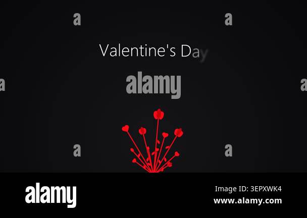 An animated video for Valentine's Day featuring red hearts growing from ...