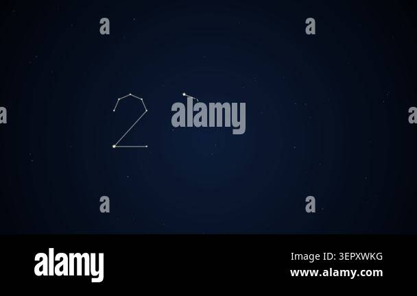 Animated text forming '2027 Happy New Year' with glowing dots and lines ...