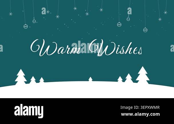 An animated greeting card wishing warm wishes for the Christmas holiday ...