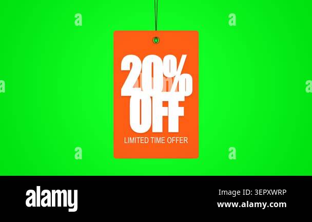 An orange discount tag with '20% OFF LIMITED TIME OFFER' text swings on ...