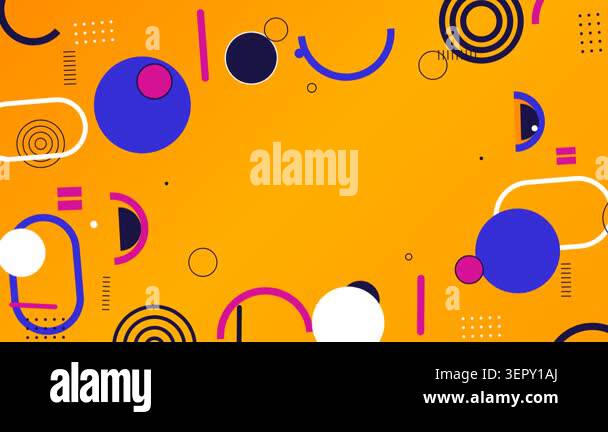 A dynamic abstract background featuring Memphis style geometric ...