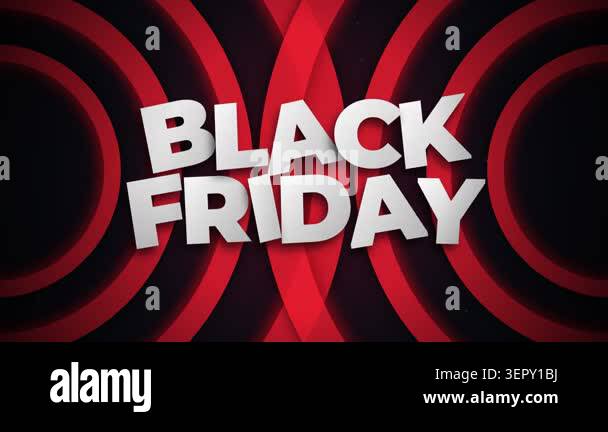 Dynamic Black Friday promotional text animation featuring bold white ...