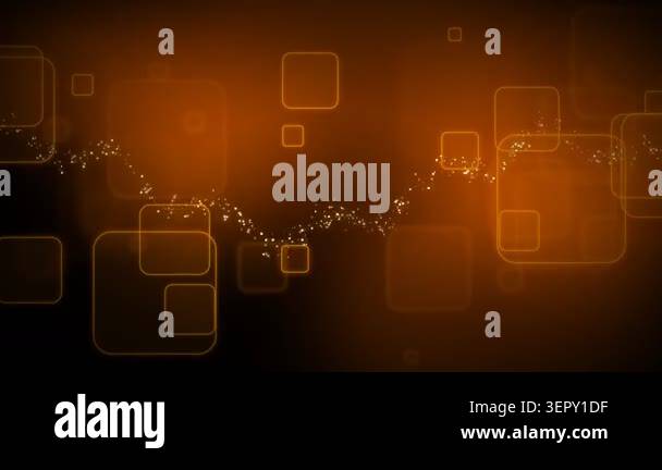 A dynamic abstract background featuring glowing orange squares and ...