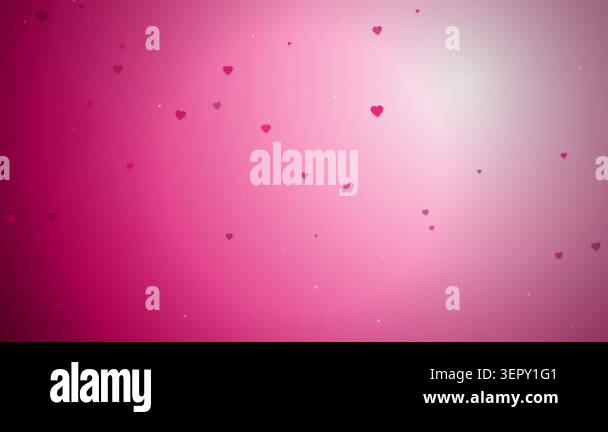 A beautiful romantic background featuring floating pink hearts on a ...