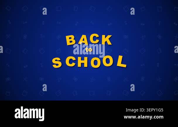 A vibrant animated graphic featuring the text Back to School in bold ...