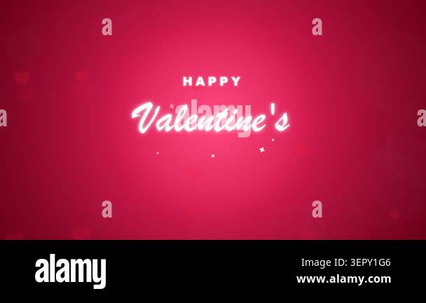 A festive and romantic Happy Valentines Day greeting card animation ...
