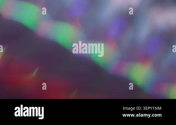 Iridescent bokeh lens. Holographic flare. Colorful kaleidoscopic beam ...
