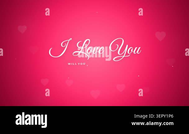 A beautiful romantic greeting card featuring the text I Love You on a ...