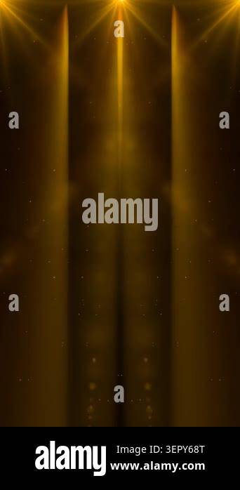 luxury gold vertical stage background with spotlight effect Stock Video ...