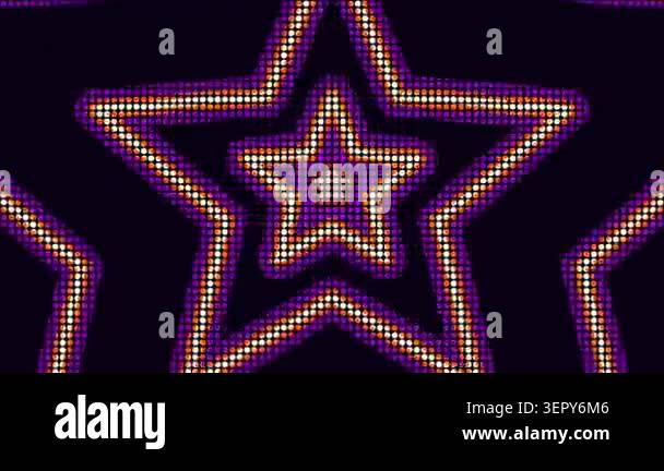 Abstract Glowing Dotted Star Patterns Moving In Tunnel Stock Video ...