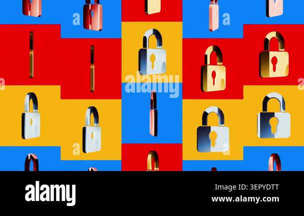 Conceptual image of cyber security and digital data protection multiple ...