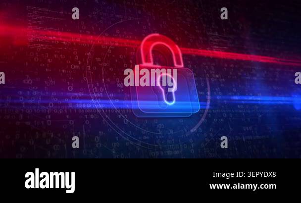 Conceptual image of cyber security and digital data protection symbol ...
