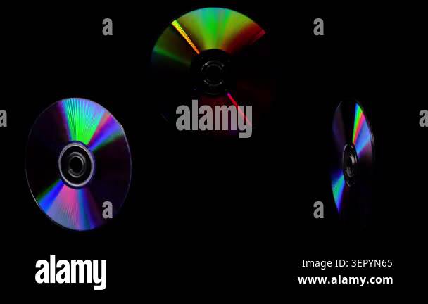 Rainbow light reflecting of a surface of a rotating CD-DVD disk Stock ...