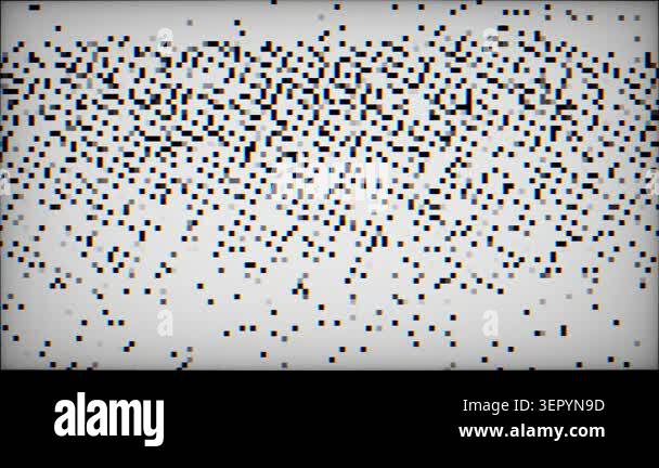 Visual texture of analog TV static with digital glitch noise and ...