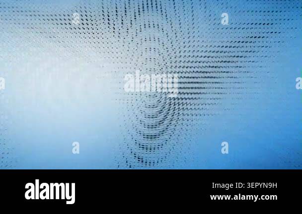 A fluid animation of shifting blue halftone patterns and digital ...