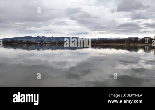 lake in the winter Stock Video Footage - Alamy