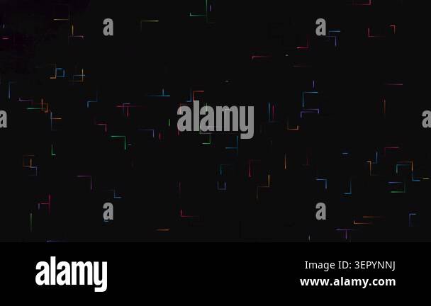 Minimalist digital animation featuring colorful glitch artifacts Thin ...