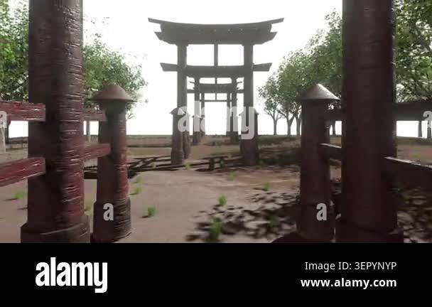 Japanese Torii Gate Background and Loop Stock Video Footage - Alamy