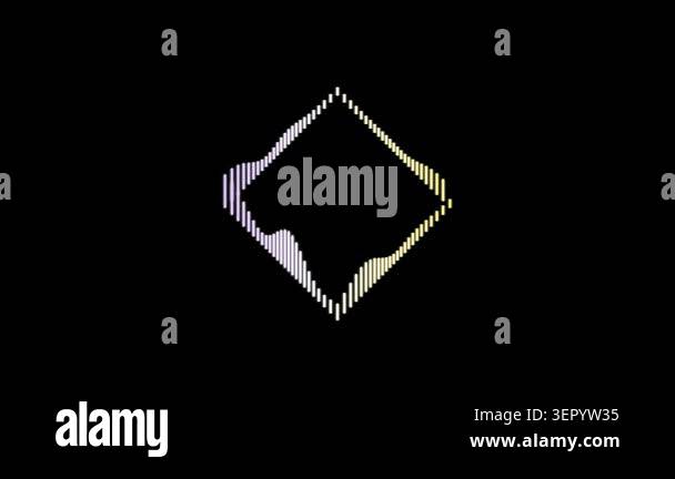 An energetic abstract motion graphic featuring a vibrant audio ...