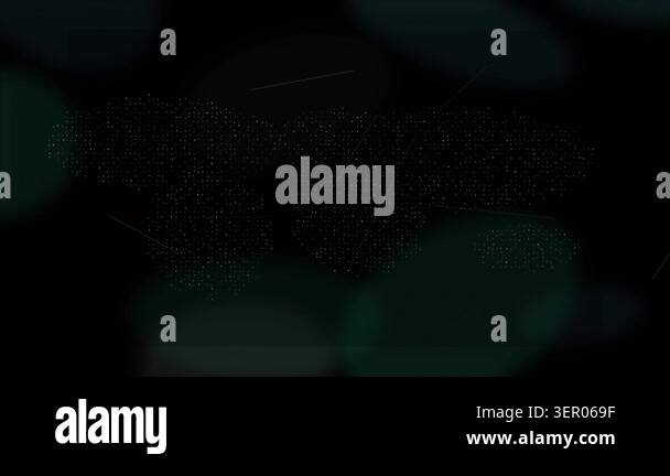 Dotted World Map Digital Network Background Stock Video Footage - Alamy