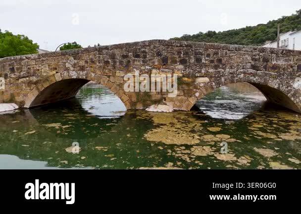 San Nicolas del Puerto, Spain, May 28, 2026: Aerial view moving away ...