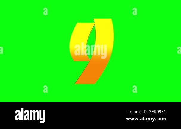 Animated numbers on a green screen background Stock Video Footage - Alamy