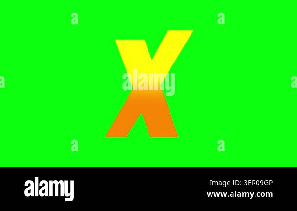 Animated alphabet letters on a green screen background Stock Video ...