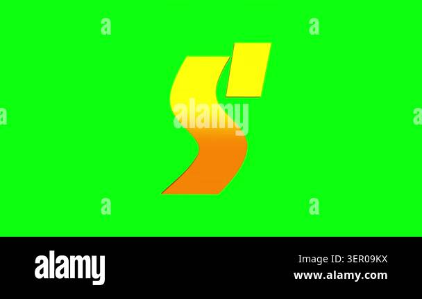 Animated alphabet letters on a green screen background Stock Video ...
